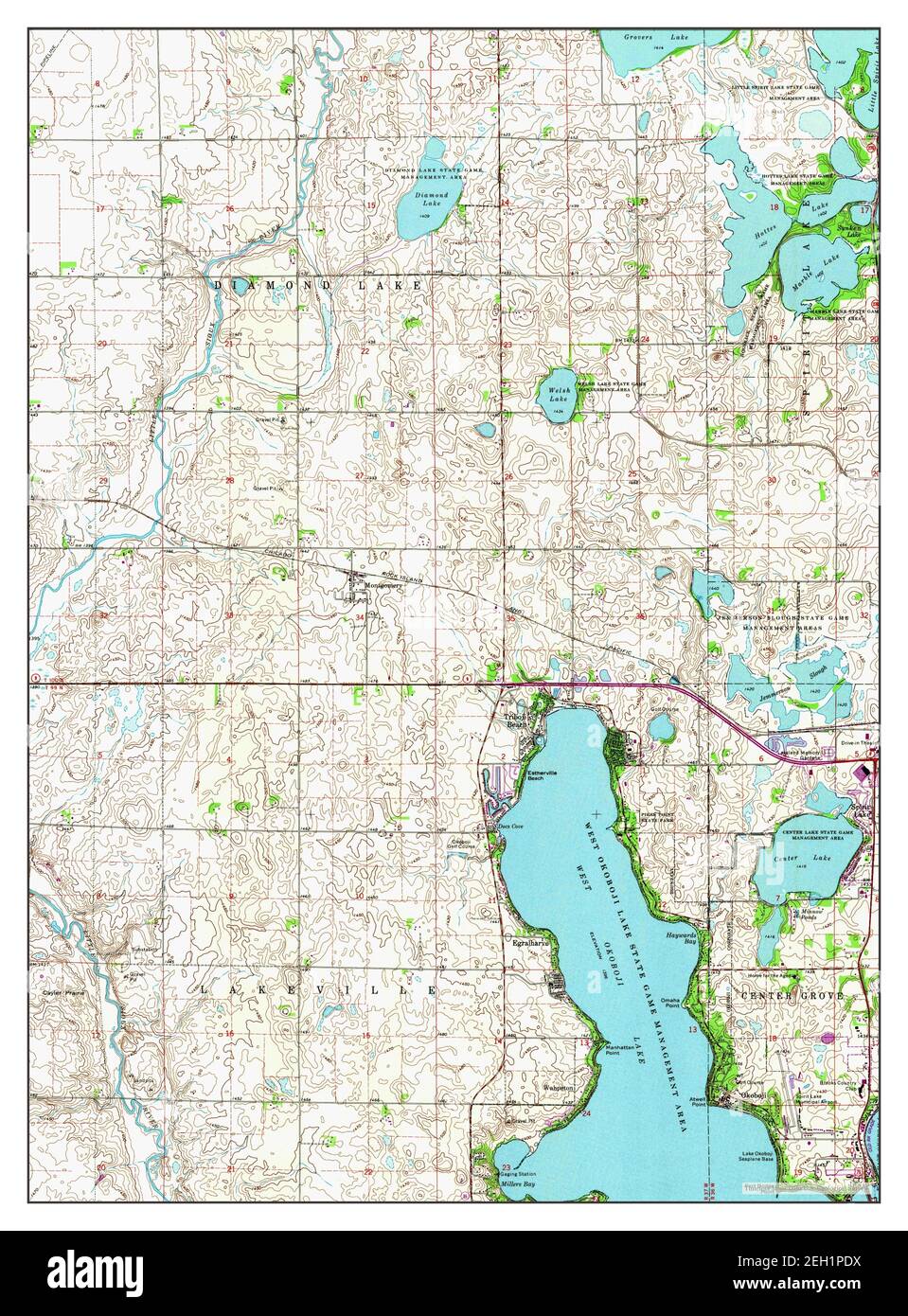 Okoboji, Iowa, map 1970, 1:24000, United States of America by Timeless ...