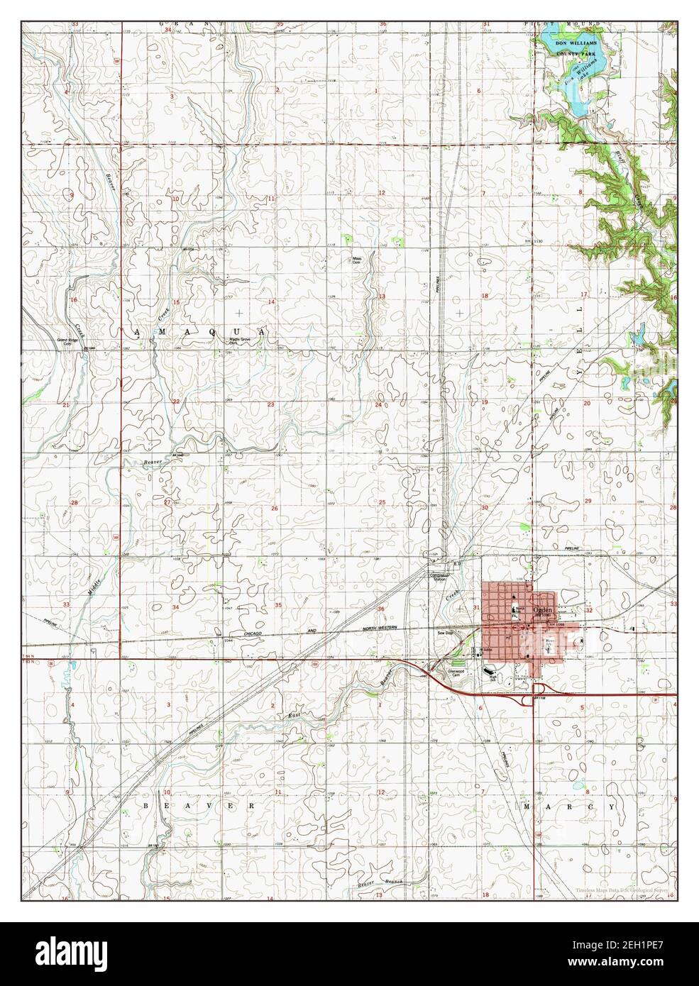 Ogden, Iowa, map 1982, 1:24000, United States of America by Timeless ...