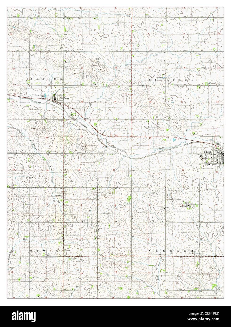 Map Of Odebolt Cut Out Stock Images & Pictures - Alamy