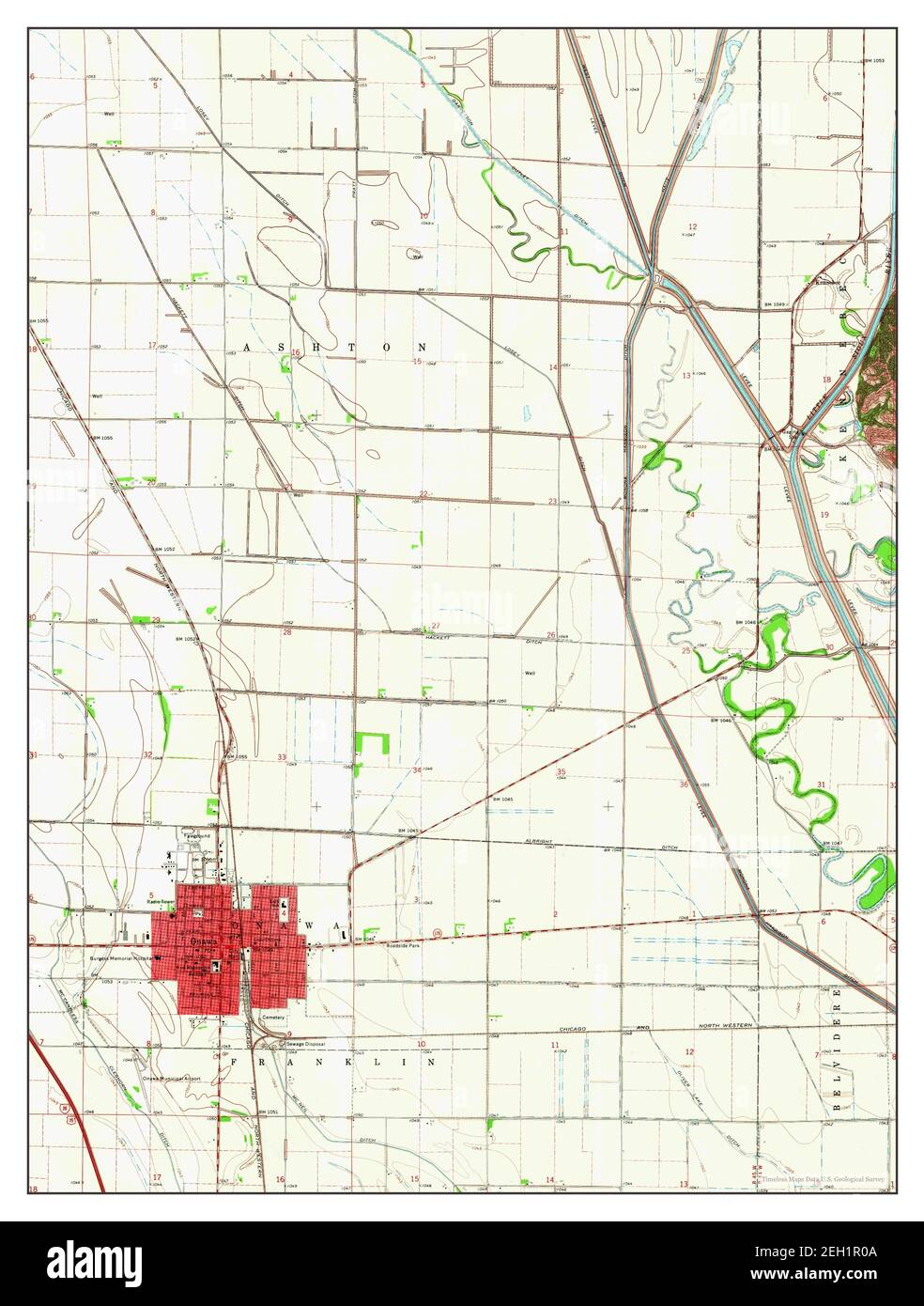 Map of onawa Cut Out Stock Images & Pictures - Alamy