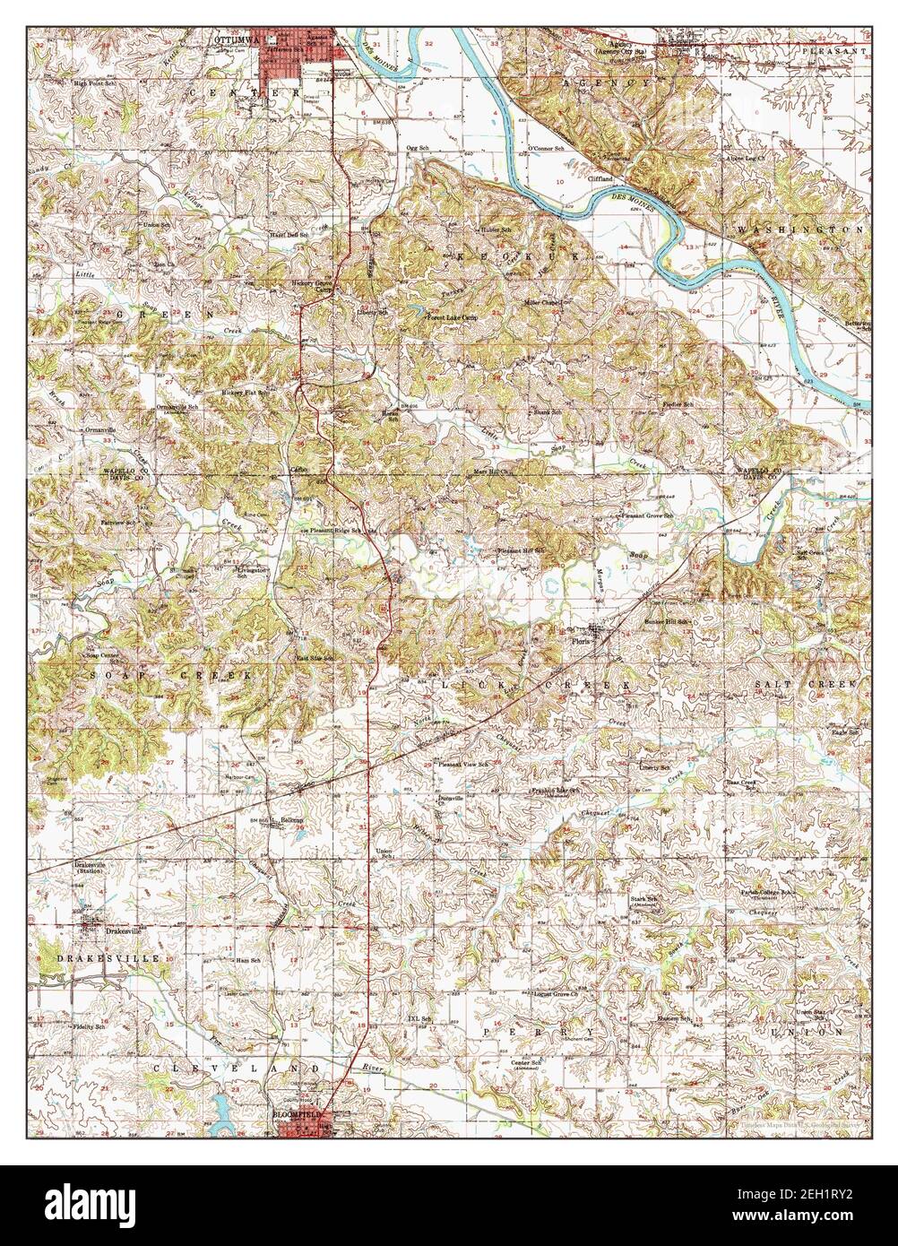 Ottumwa iowa map hi-res stock photography and images - Alamy