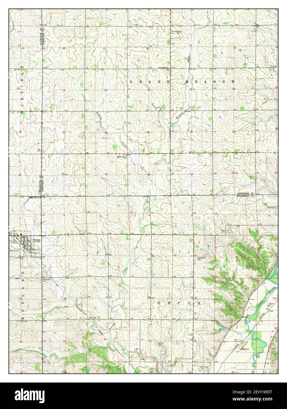 Pierson, Iowa, map 1969, 1:24000, United States of America by Timeless ...