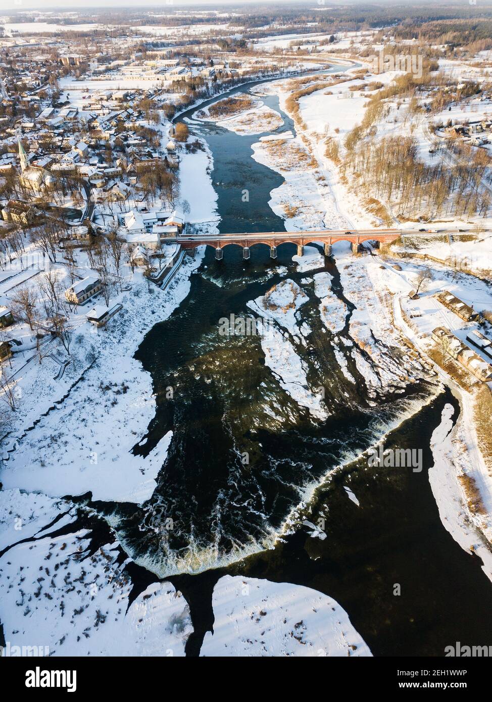 Venta Rapid waterfall, the widest waterfall in Europe and long brick ...