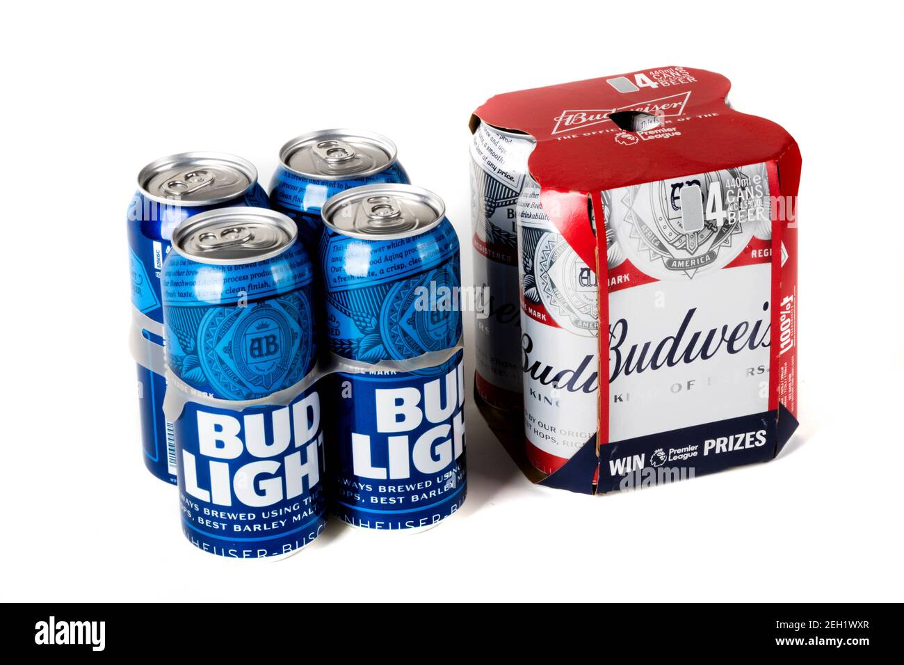 Beer cans bud Cut Out Stock Images & Pictures - Alamy