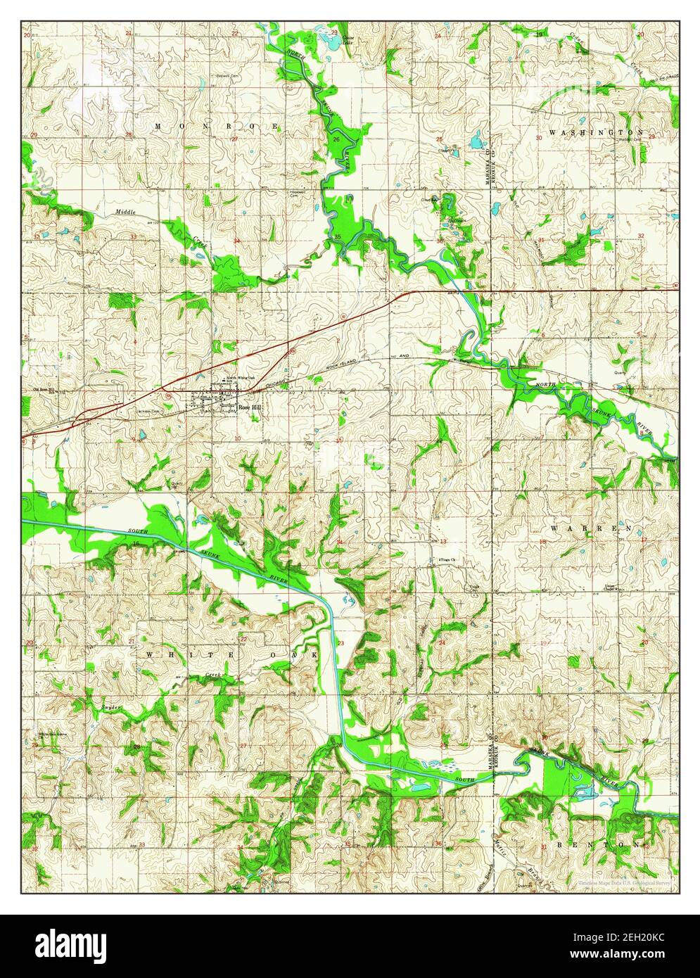 Rose Hill, Iowa, map 1965, 1:24000, United States of America by ...