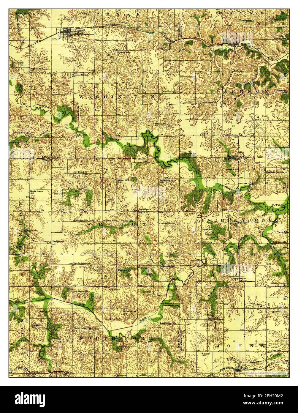 Russell, Iowa, map 1938, 1:62500, United States of America by Timeless ...