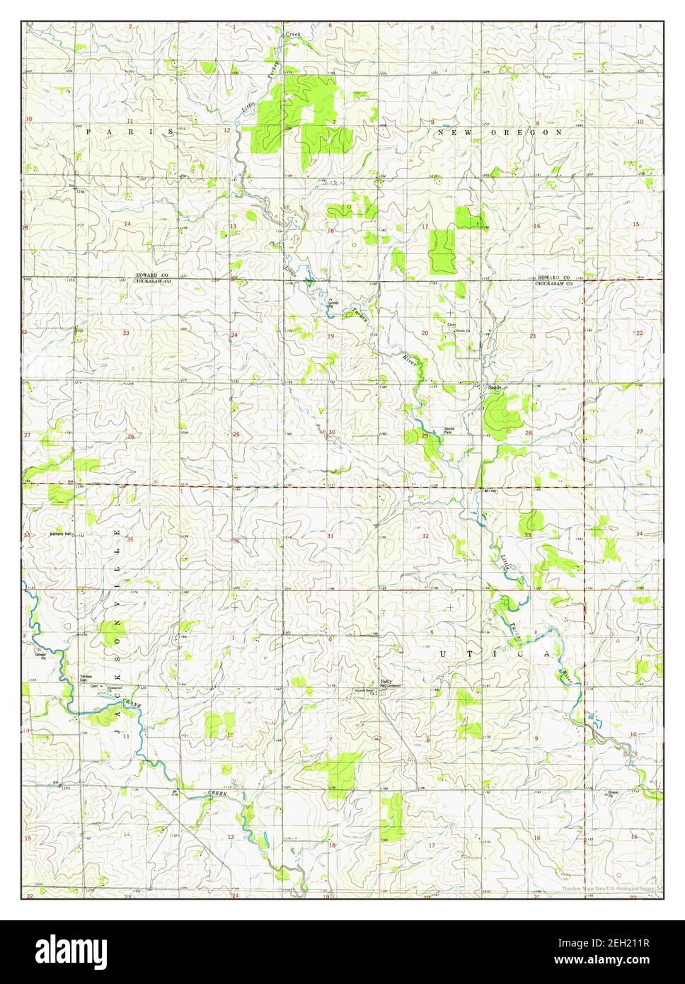 Saude, Iowa, map 1981, 1:24000, United States of America by Timeless ...