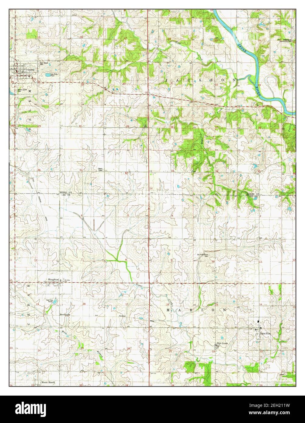 Salem, Iowa, map 1981, 1:24000, United States of America by Timeless ...