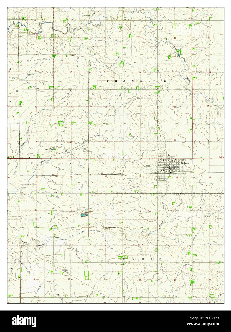 Sanborn, Iowa, map 1964, 1:24000, United States of America by Timeless ...