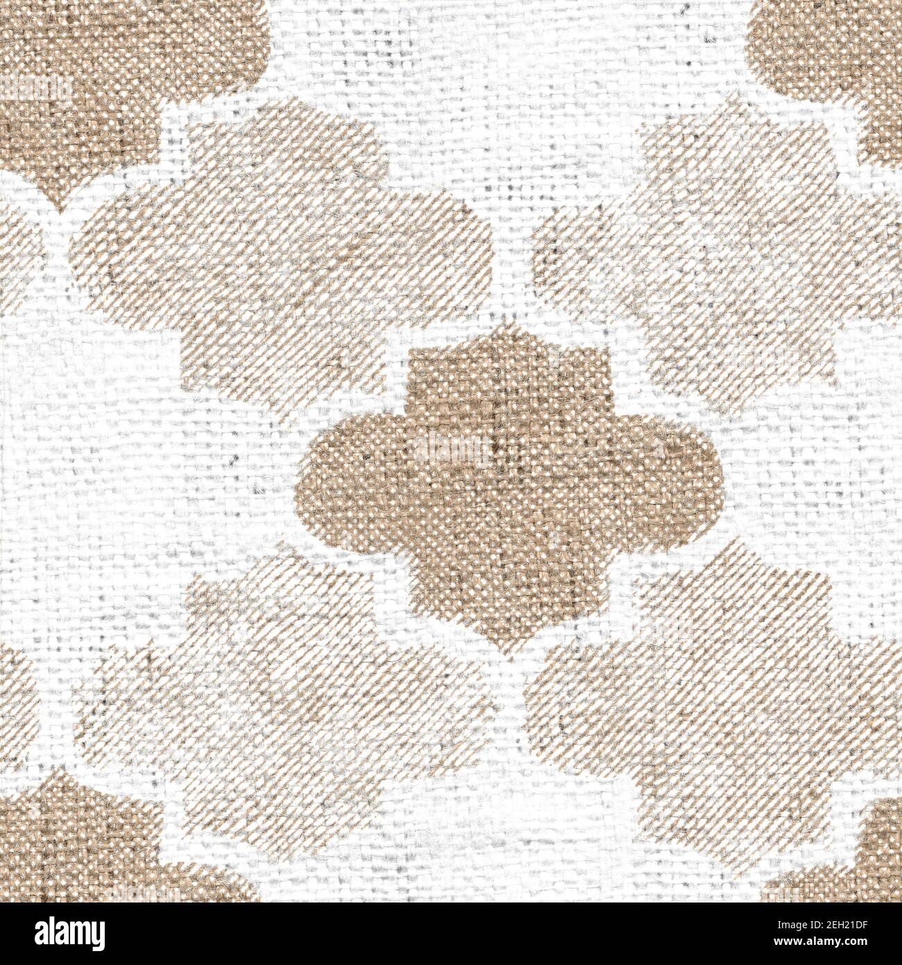 Seamless burlap with white paint pattern overlay Stock Photo - Alamy