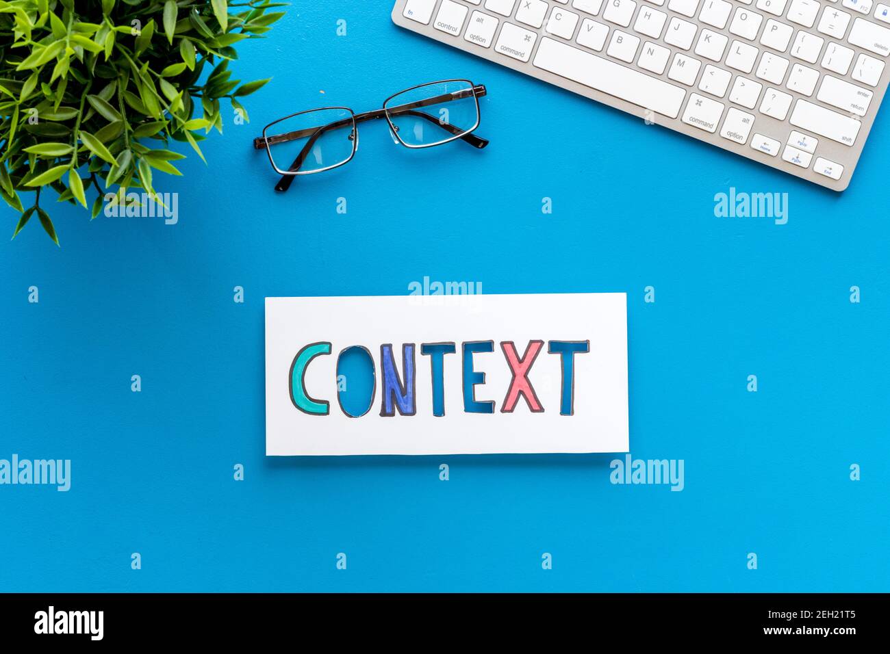 Context marketing concept. Word Context on the working table. Top view ...