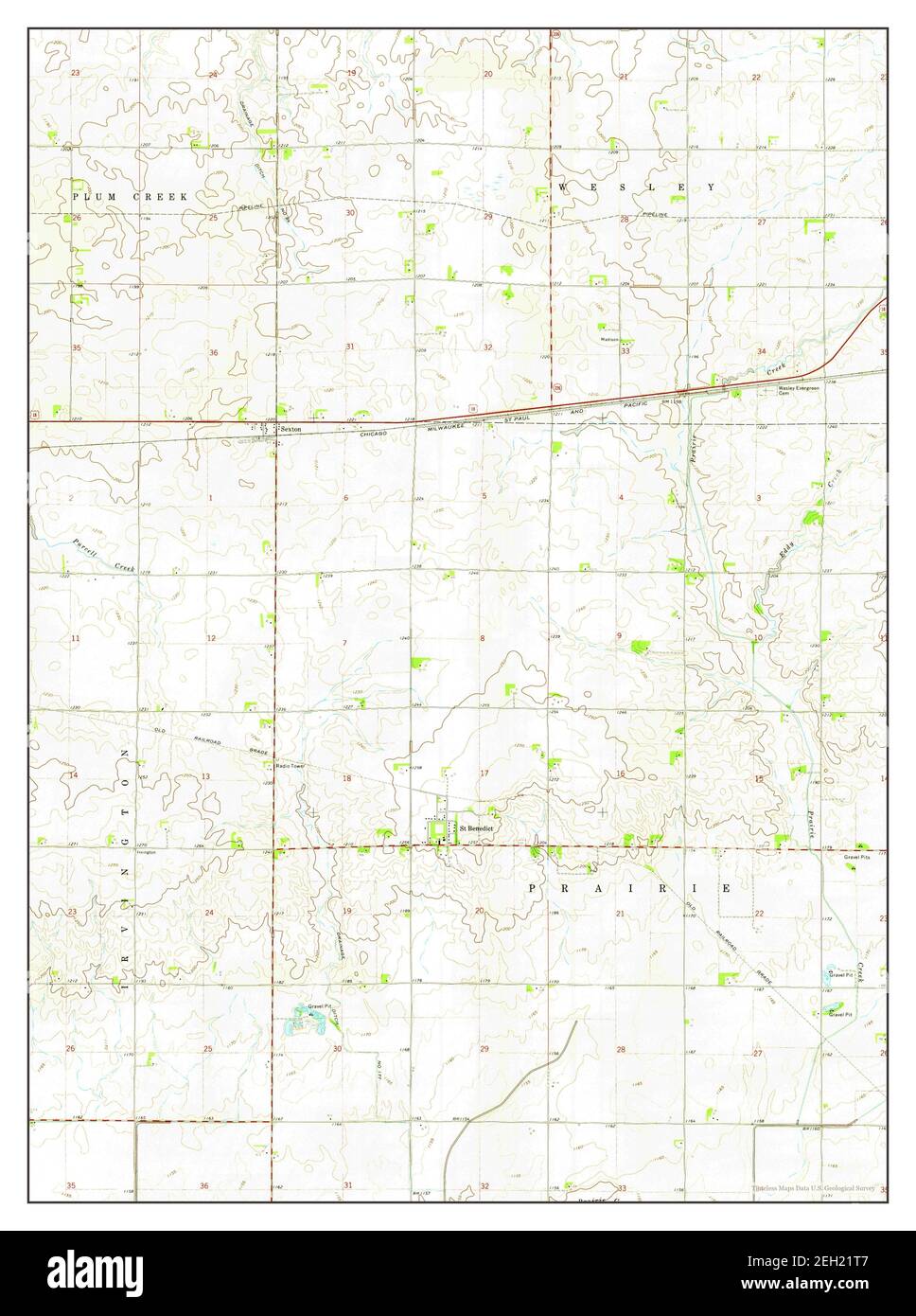 Sexton, Iowa, map 1972, 1:24000, United States of America by Timeless ...