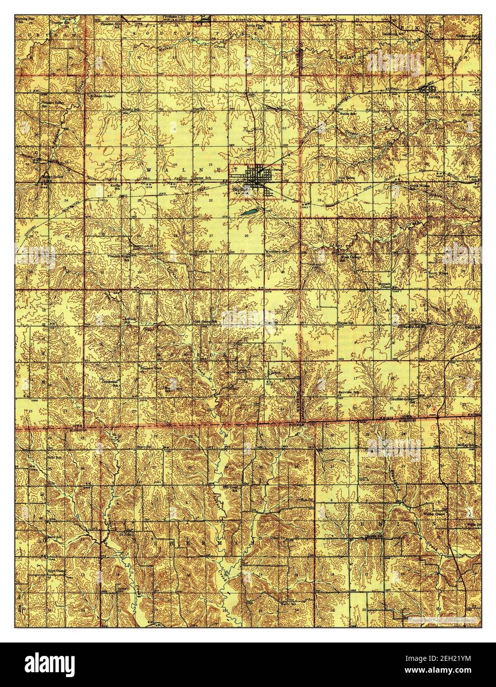 Seymour, Iowa, map 1944, 1:62500, United States of America by Timeless ...