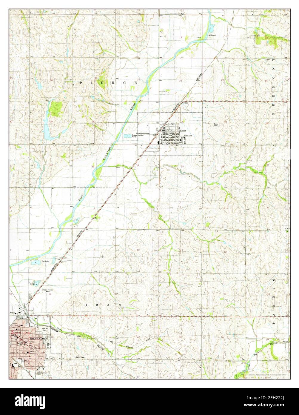 Shenandoah East, Iowa, map 1978, 1:24000, United States of America by ...