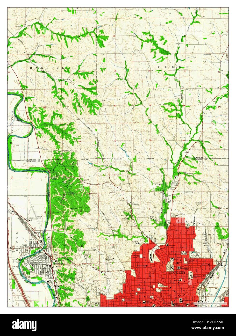 Sioux city iowa map Cut Out Stock Images & Pictures - Alamy