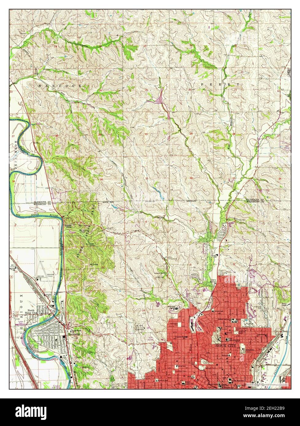 Map Of Sioux City Iowa High Resolution Stock Photography and Images - Alamy