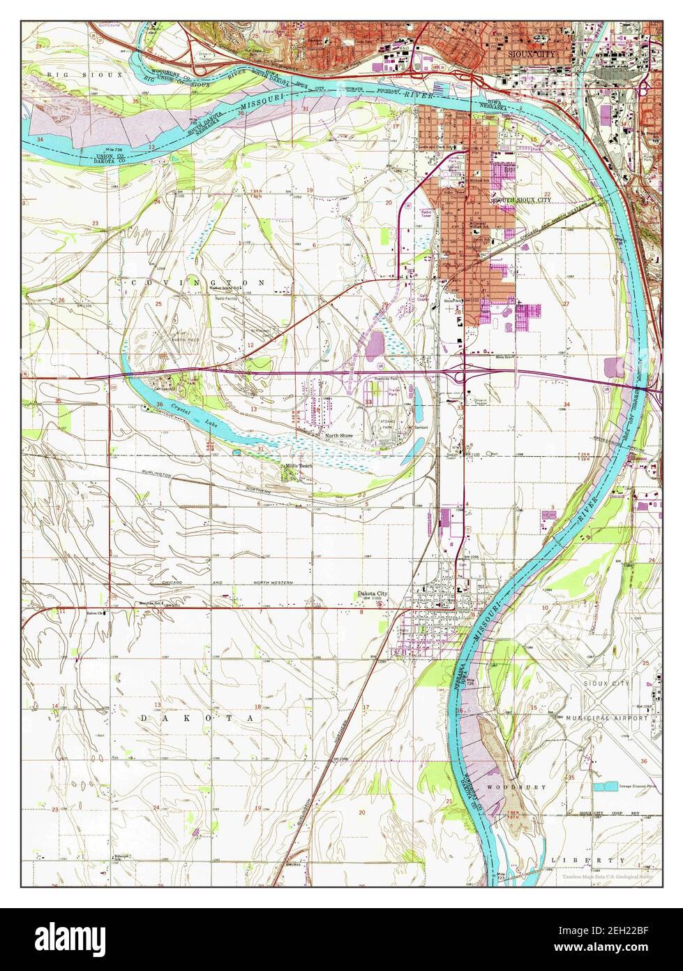 Map Of Sioux City Iowa High Resolution Stock Photography and Images - Alamy