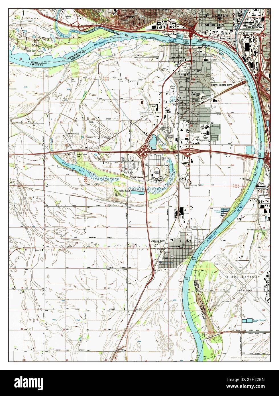Map Of Sioux City Iowa High Resolution Stock Photography and Images - Alamy