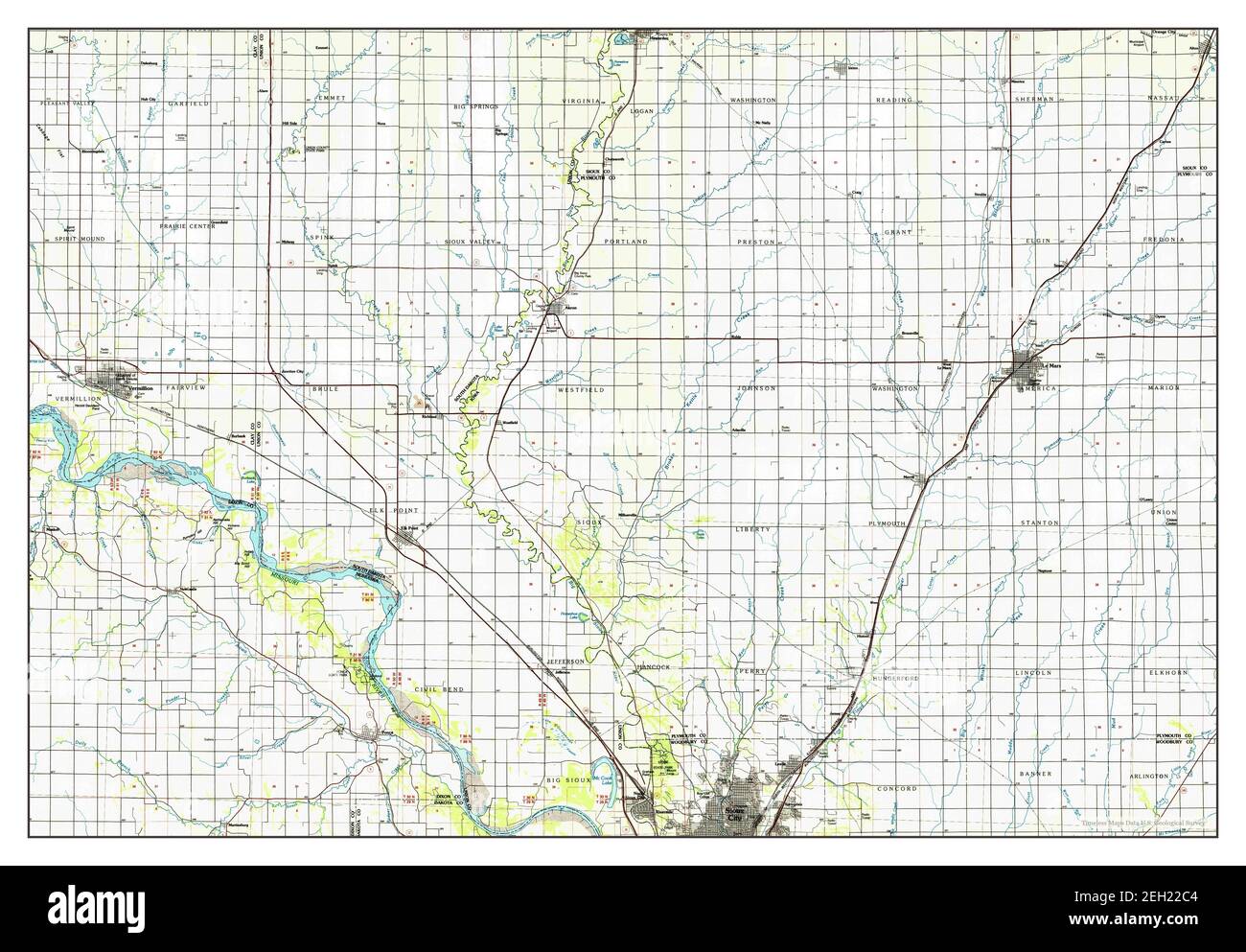 Sioux City North, Iowa, map 1986, 1:100000, United States of America by ...