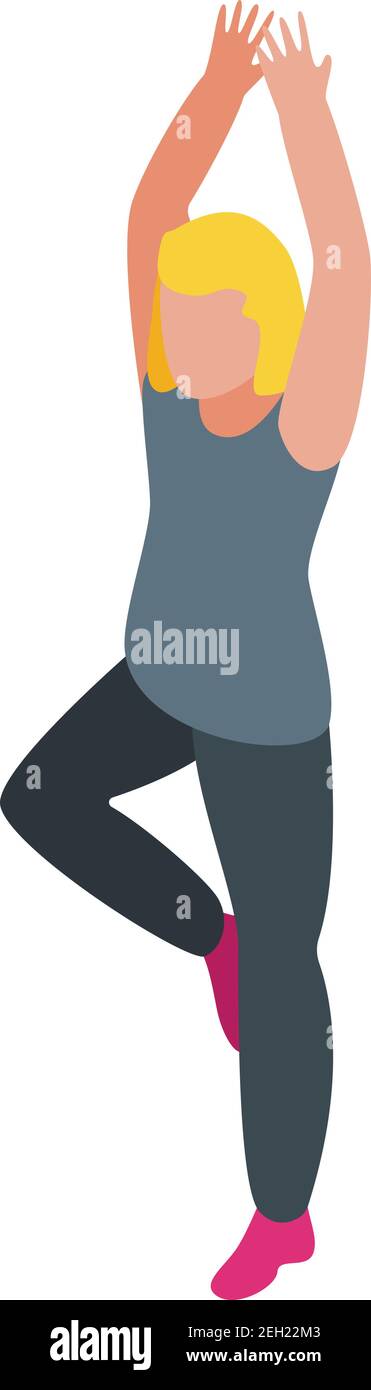 Yoga activity icon. Isometric of yoga activity vector icon for web ...