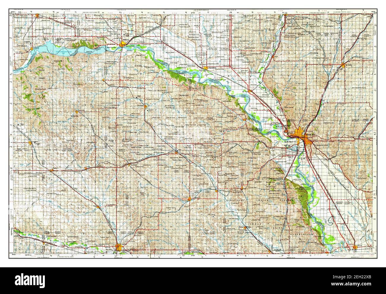 Map Of Sioux City Iowa High Resolution Stock Photography and Images - Alamy