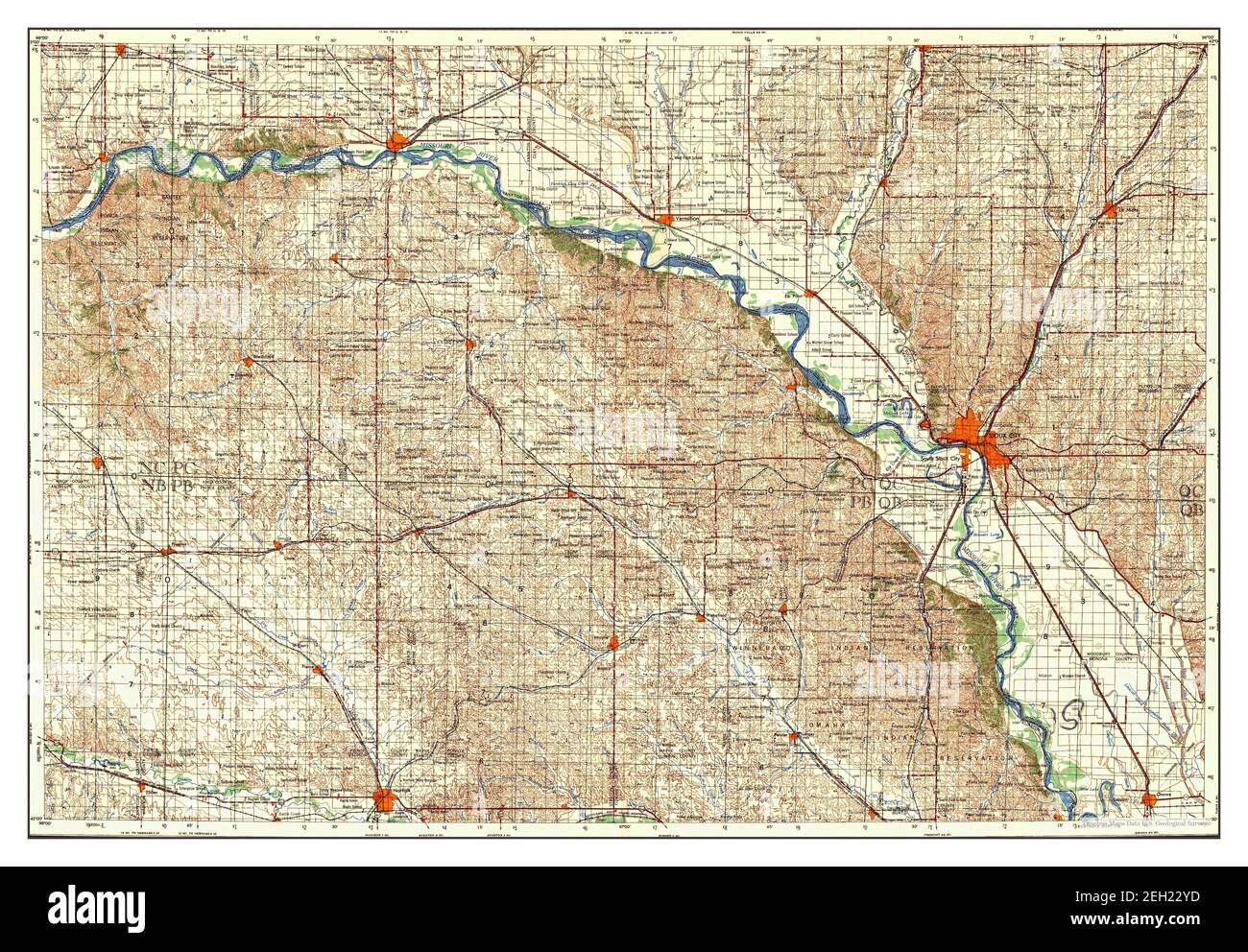 Sioux City, Iowa, map 1958, 1:250000, United States of America by ...