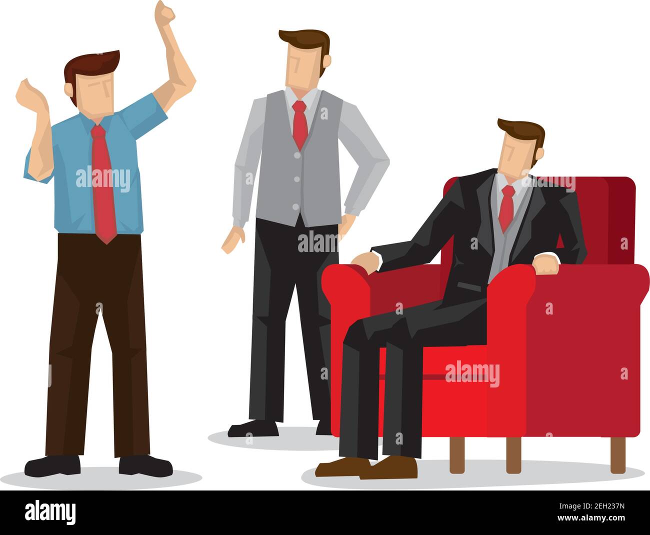 Illustration of corporate businessman explain to his boss. Business ...
