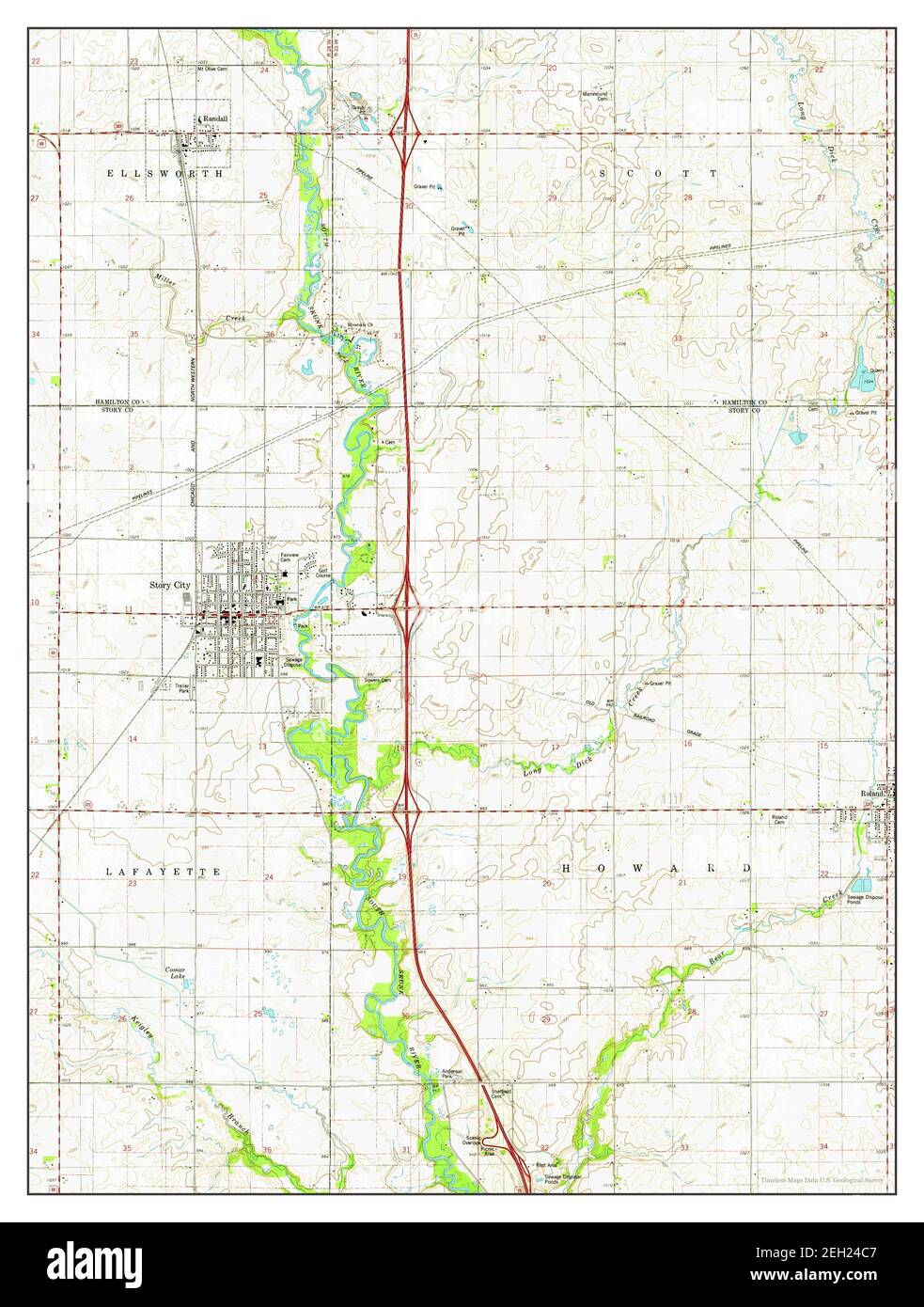 Story City, Iowa, map 1975, 1:24000, United States of America by ...