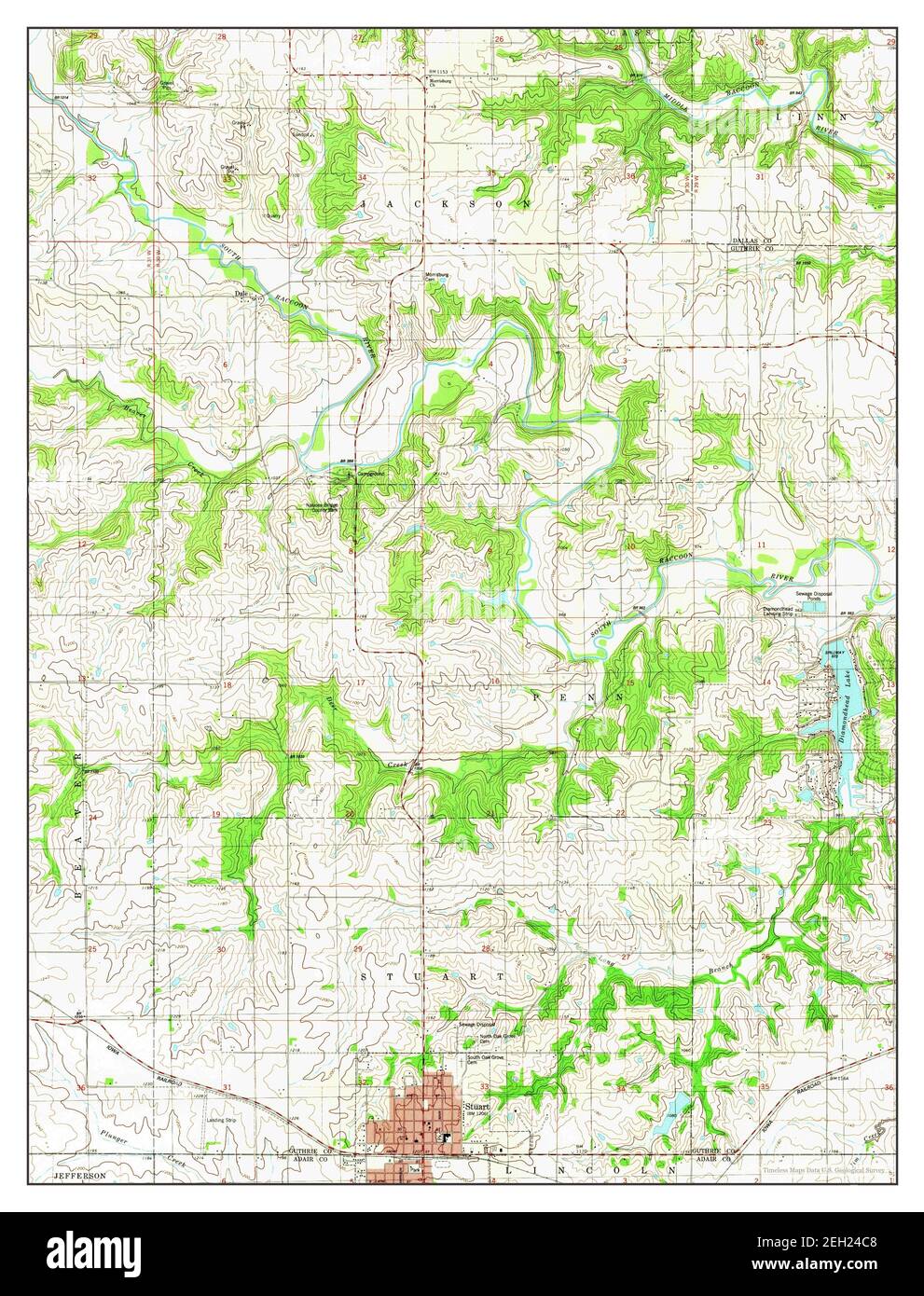 Stuart North, Iowa, map 1982, 1:24000, United States of America by ...