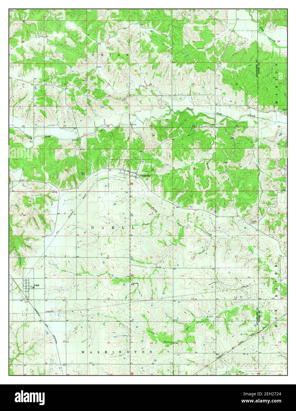 Unionville, Iowa, map 1968, 1:24000, United States of America by ...