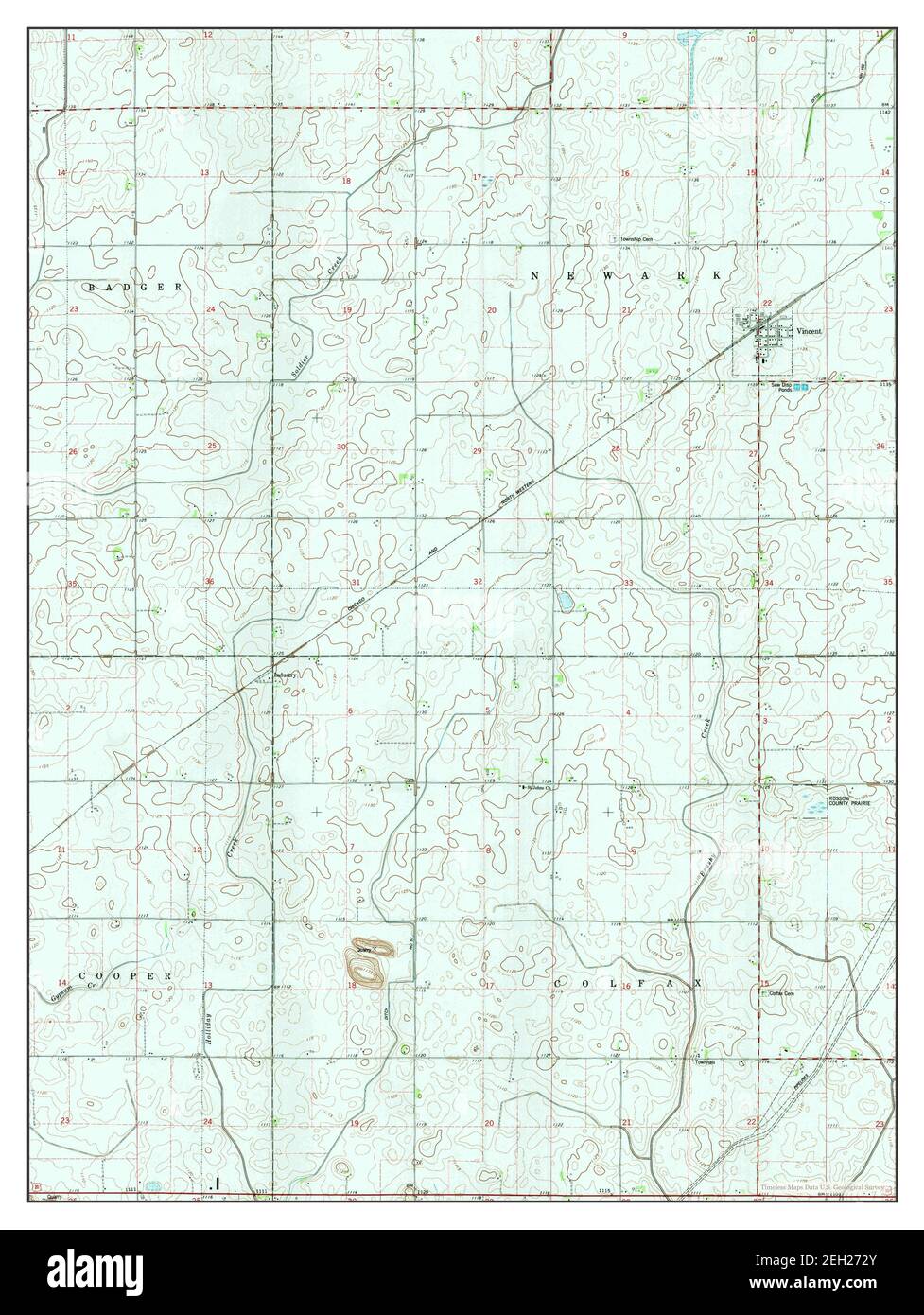 Vincent, Iowa, map 1979, 1:24000, United States of America by Timeless ...