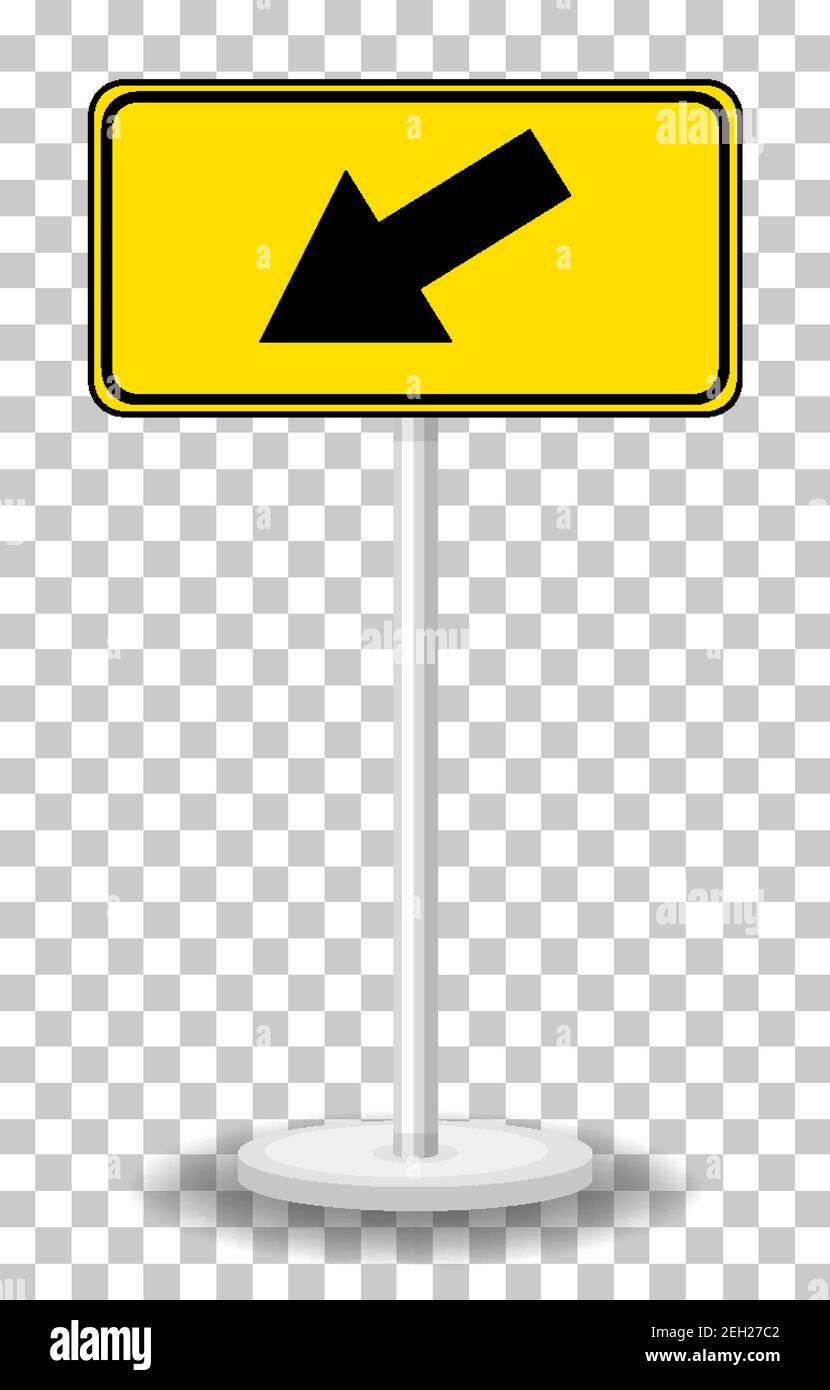 Yellow traffic warning sign on transparent background illustration ... Yellow traffic warning sign on transparent background illustration ...