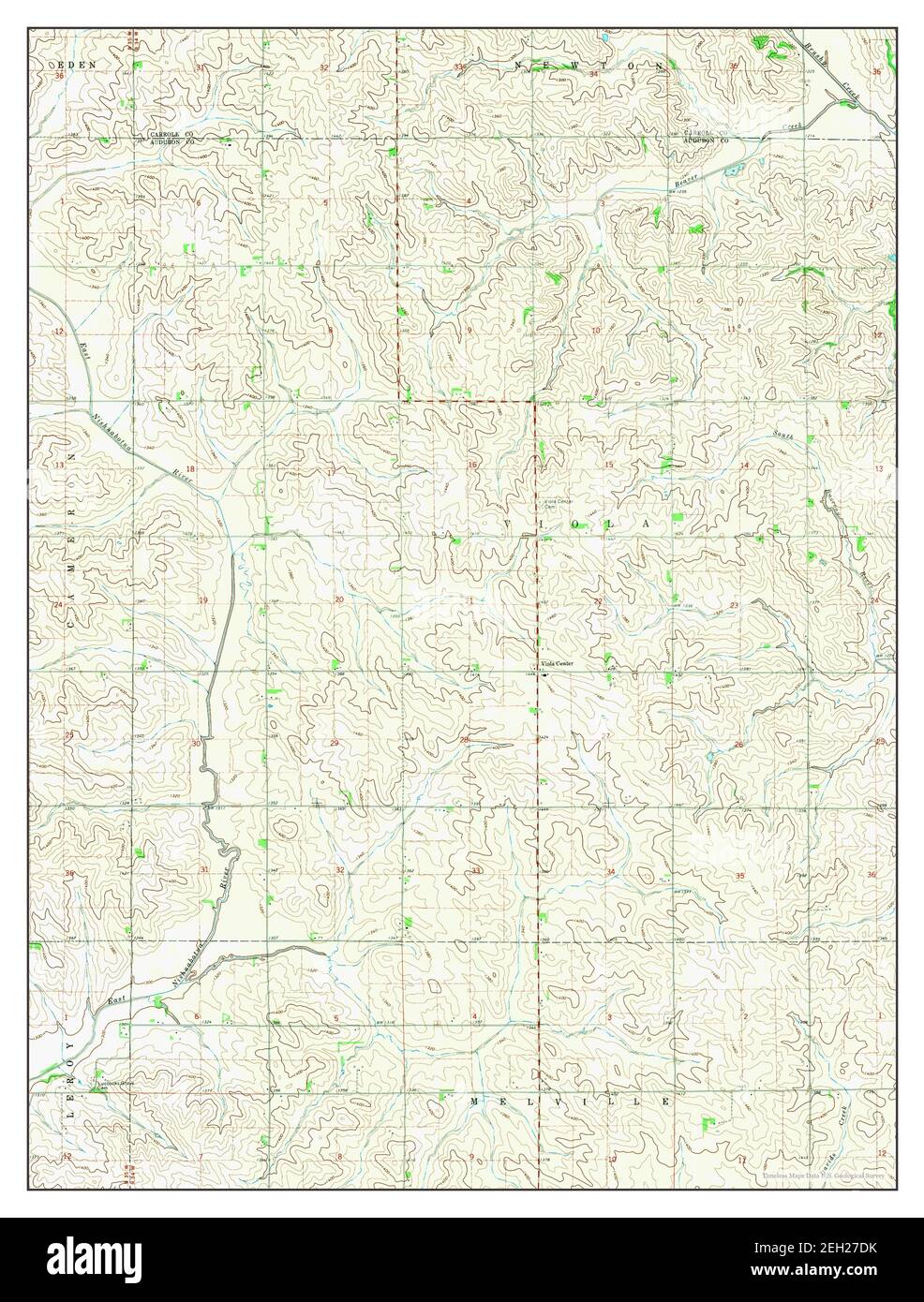 Viola Center, Iowa, map 1971, 1:24000, United States of America by ...