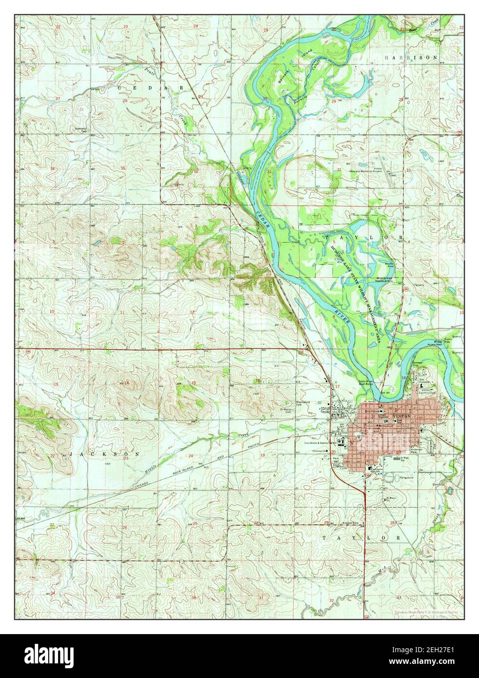 Map of vinton hi-res stock photography and images - Alamy