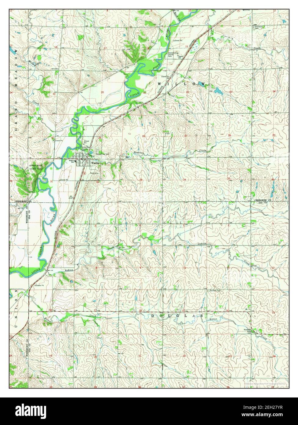 Washta, Iowa, map 1969, 1:24000, United States of America by Timeless ...