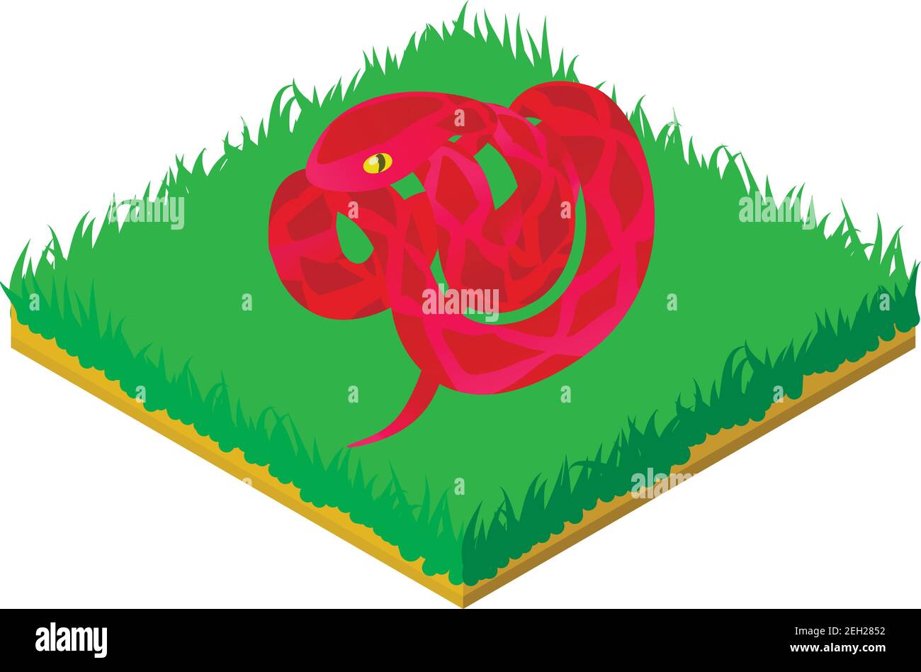 Red cobra icon. Isometric illustration of red cobra vector icon for web ...