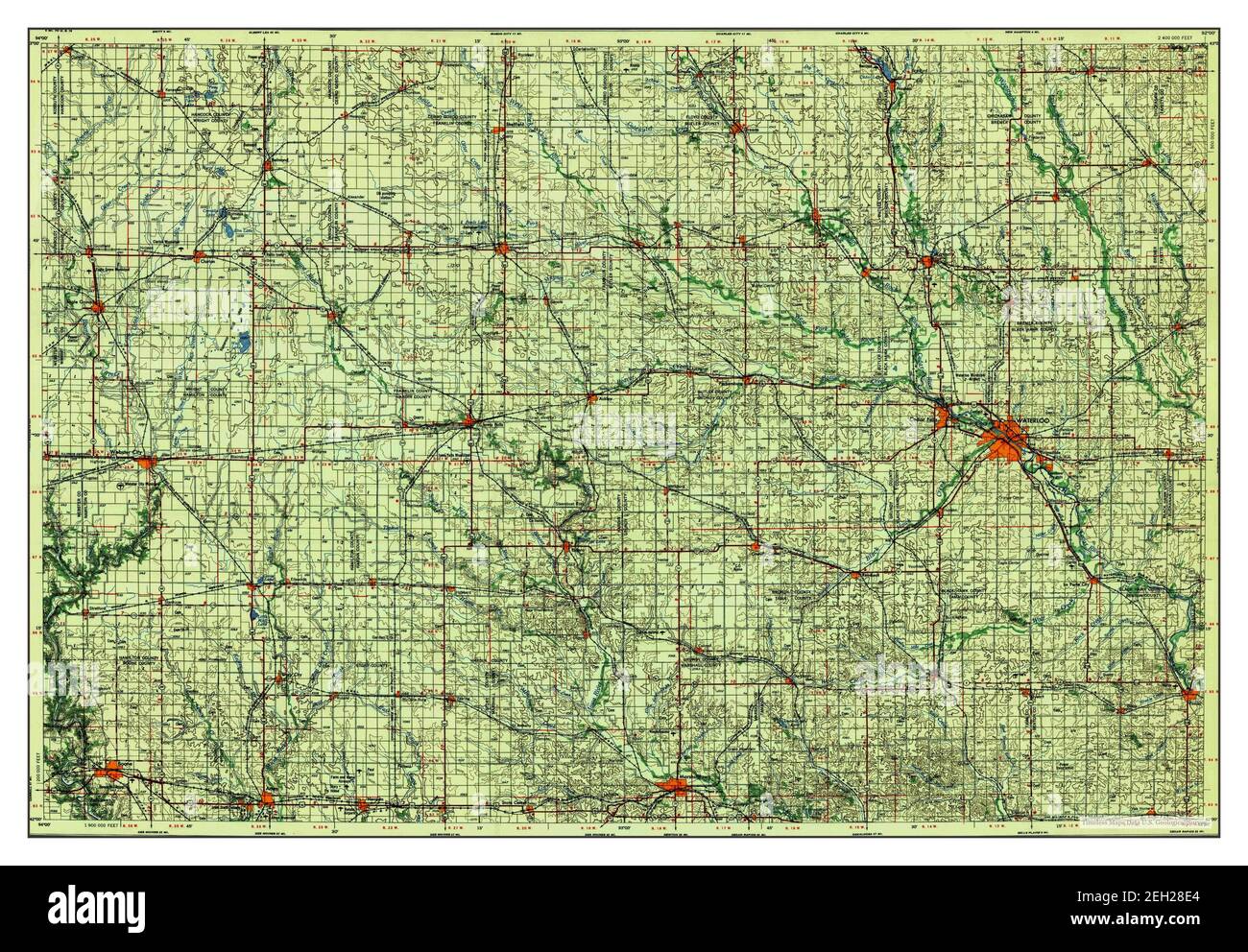 Waterloo iowa map hi-res stock photography and images - Alamy