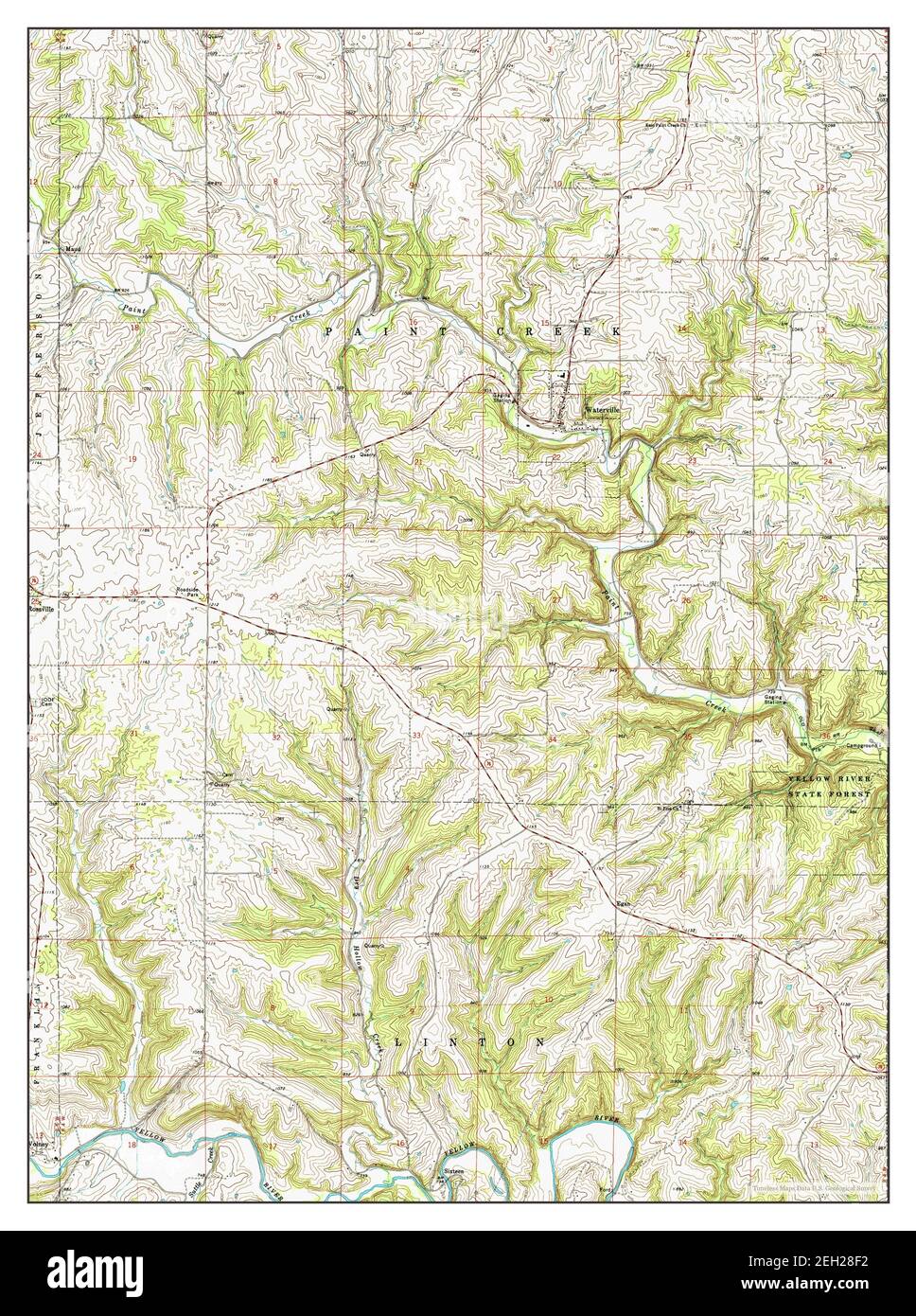 Waterville, Iowa, map 1971, 1:24000, United States of America by ...