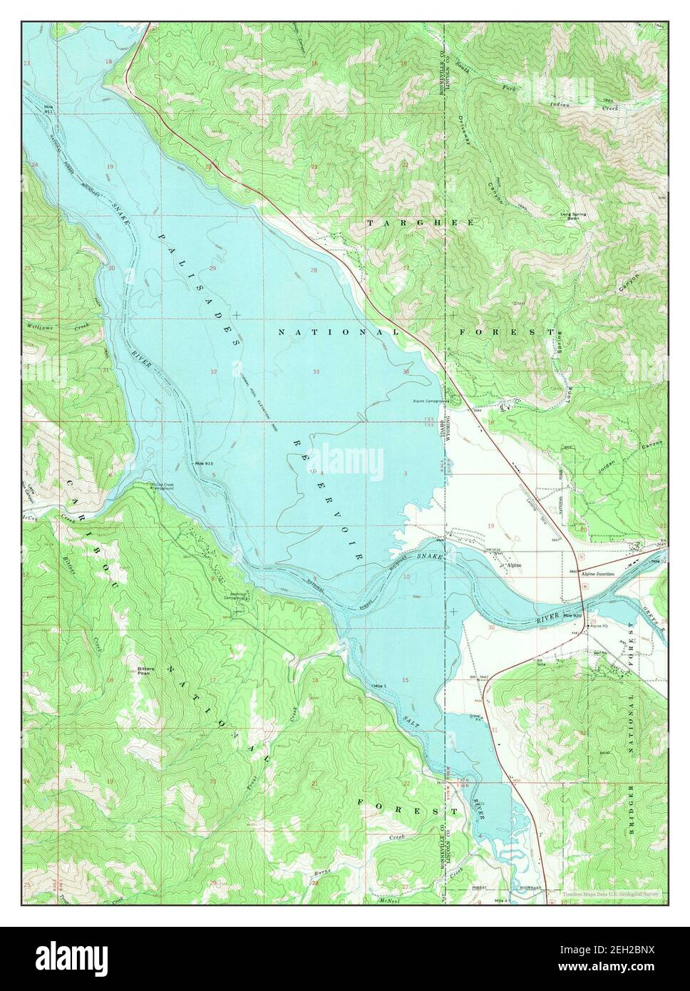 Alpine, Idaho, map 1966, 1:24000, United States of America by Timeless ...