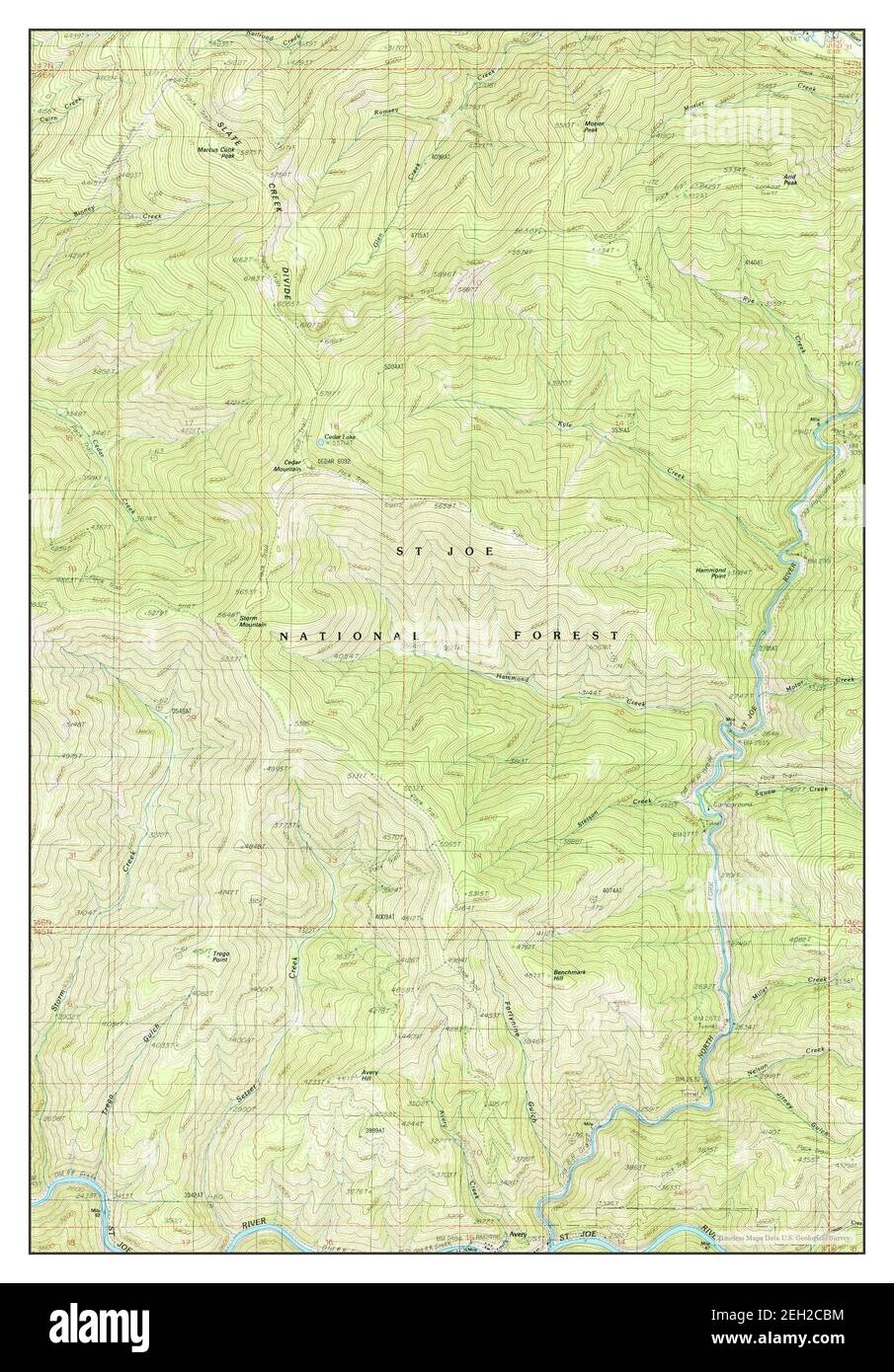 Avery, Idaho, map 1988, 1:24000, United States of America by Timeless ...