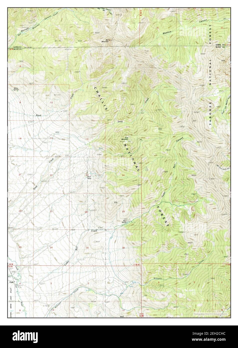 Bell Mountain, Idaho, map 1987, 1:24000, United States of America by ...