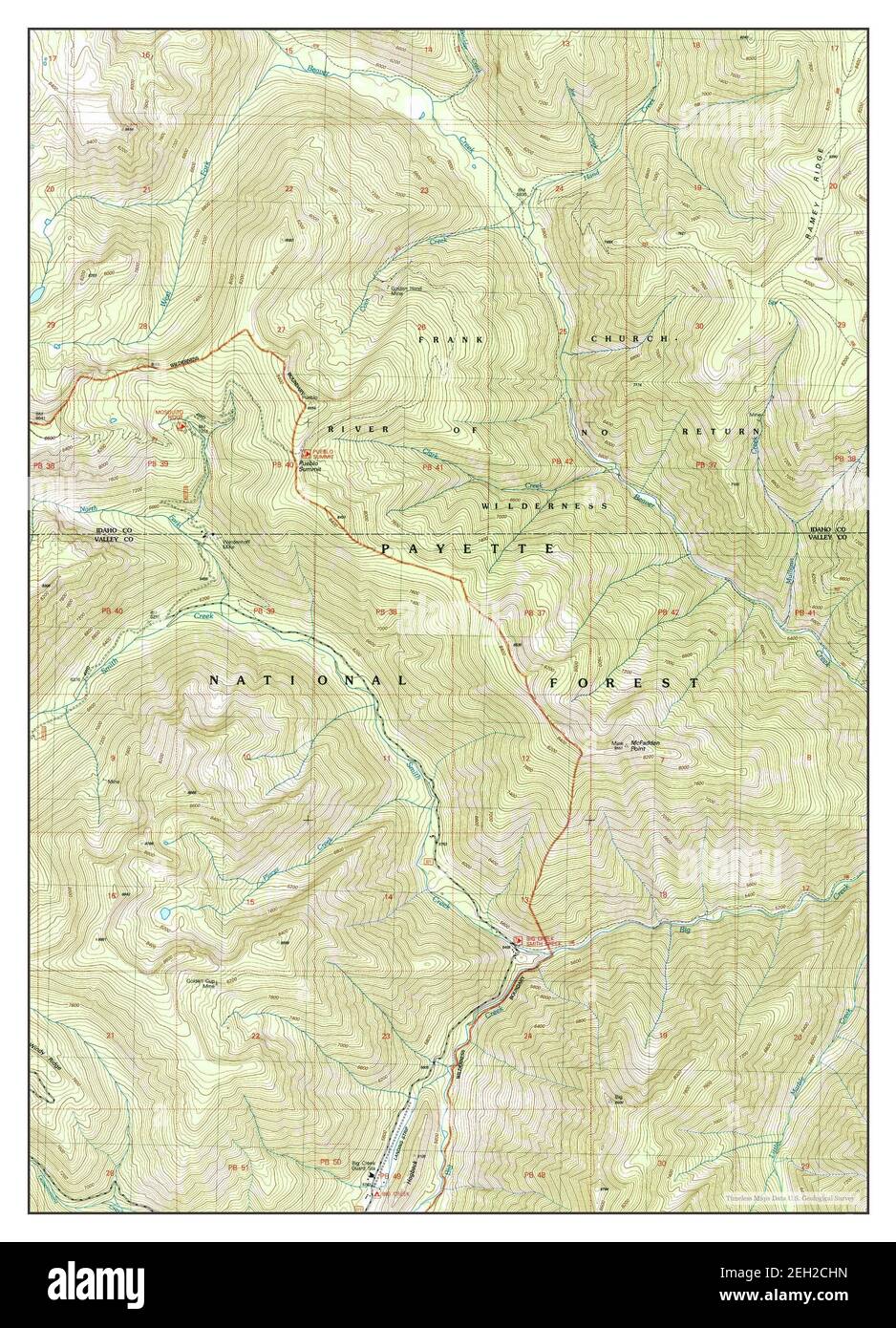 Big Creek, Idaho, map 2004, 1:24000, United States of America by ...