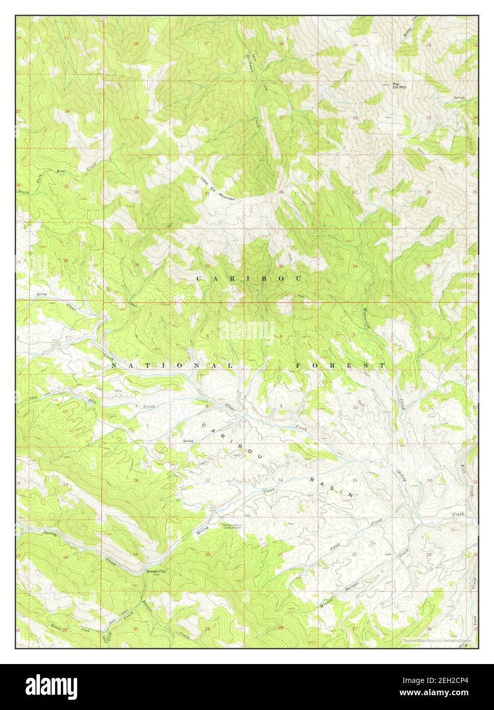 Big Elk Mtn, Idaho, map 1966, 1:24000, United States of America by ...