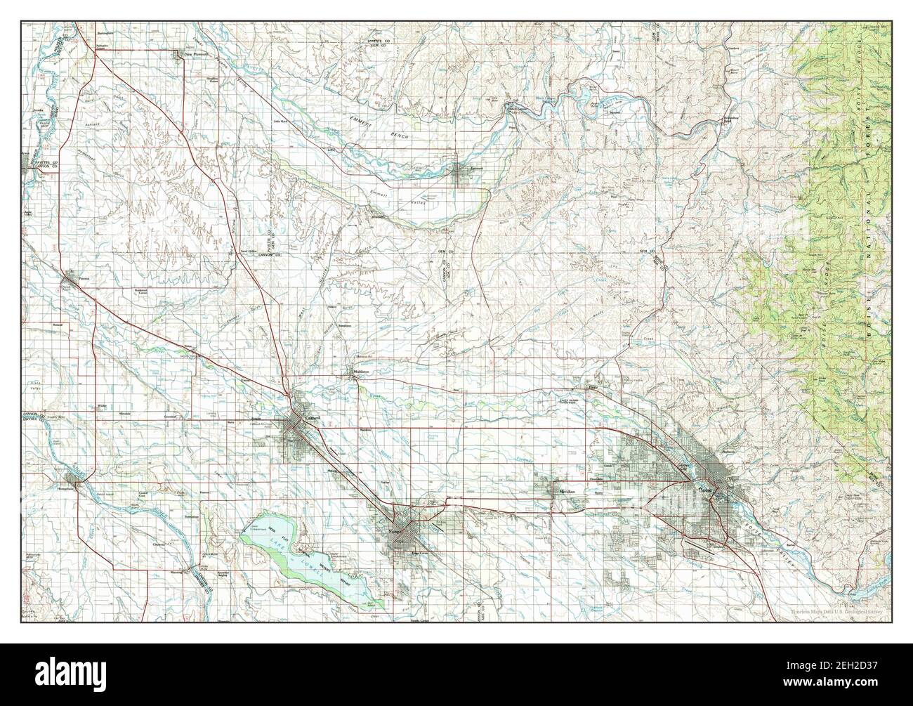 Boise, Idaho, map 1981, 1:100000, United States of America by Timeless ...