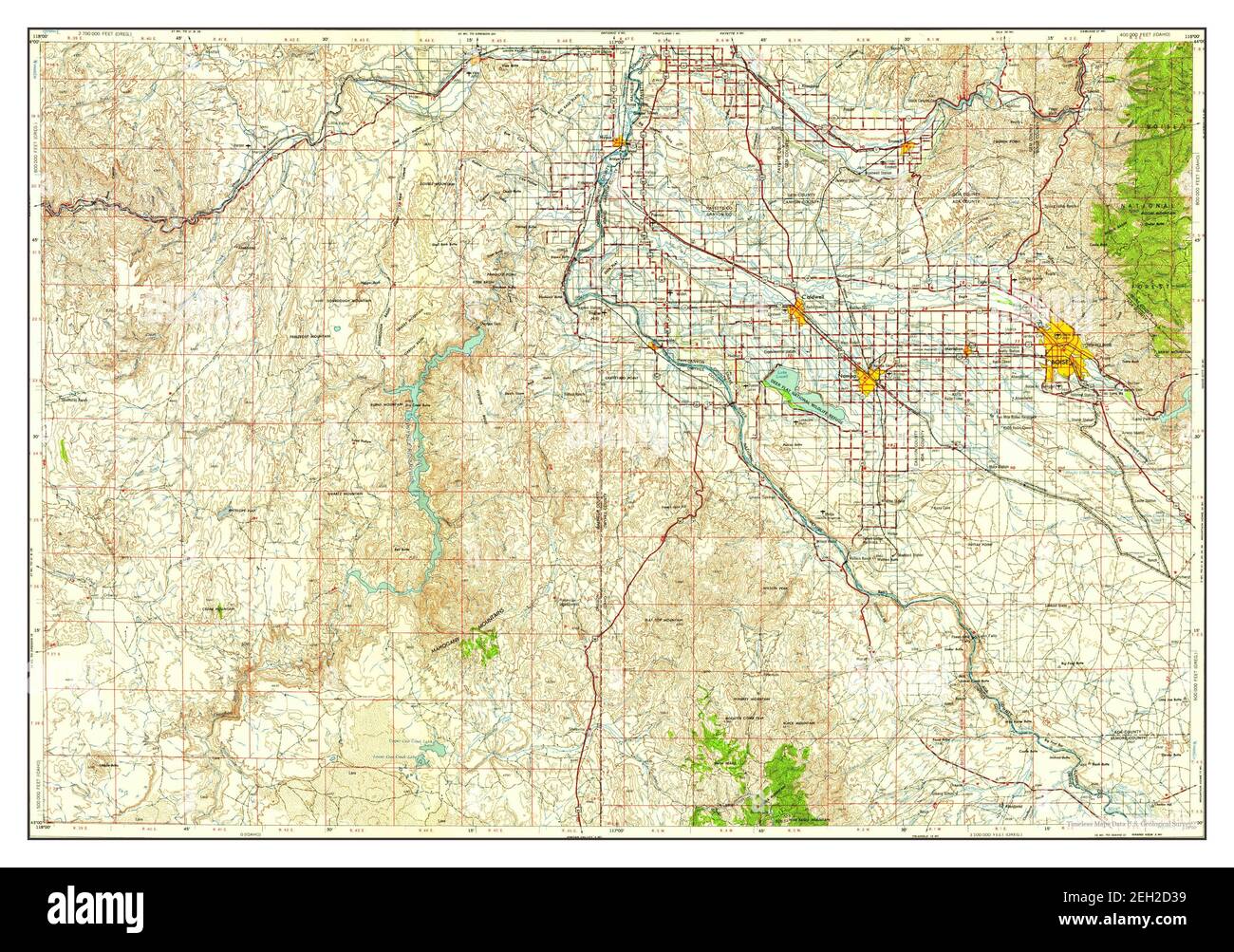 Boise, Idaho, map 1958, 1:250000, United States of America by Timeless ...