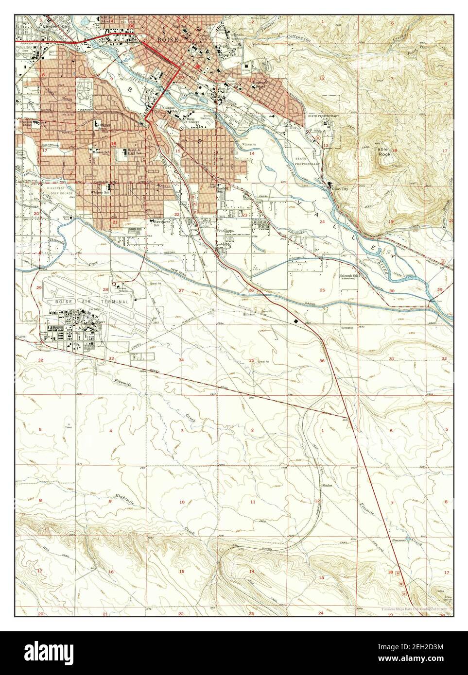 Boise South, Idaho, map 1954, 1:24000, United States of America by ...