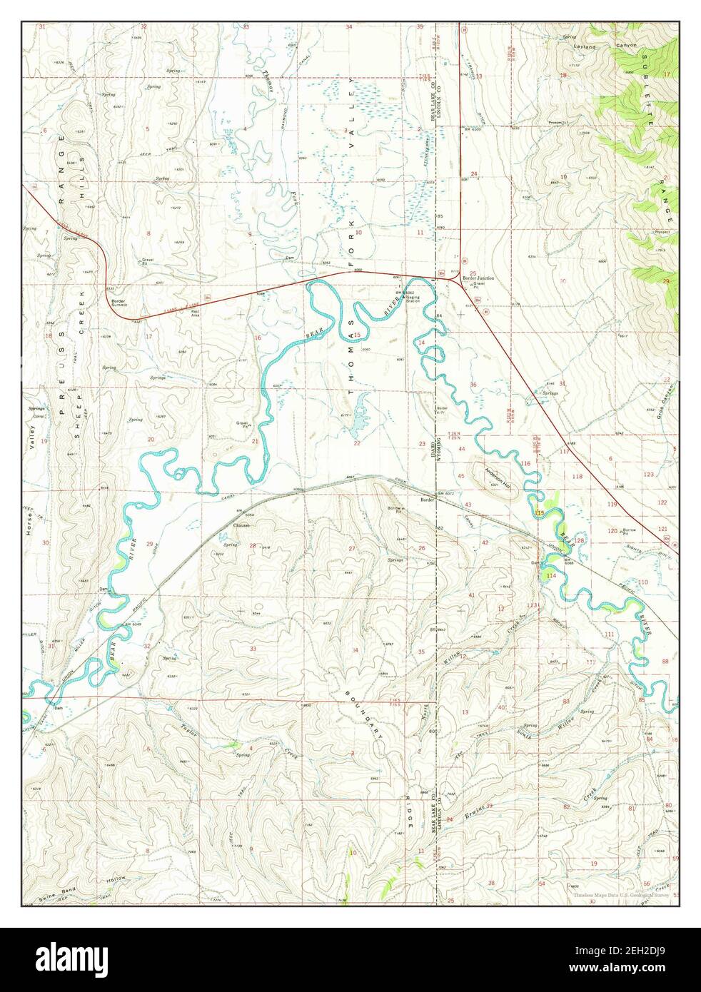 Border, Idaho, map 1970, 1:24000, United States of America by Timeless ...
