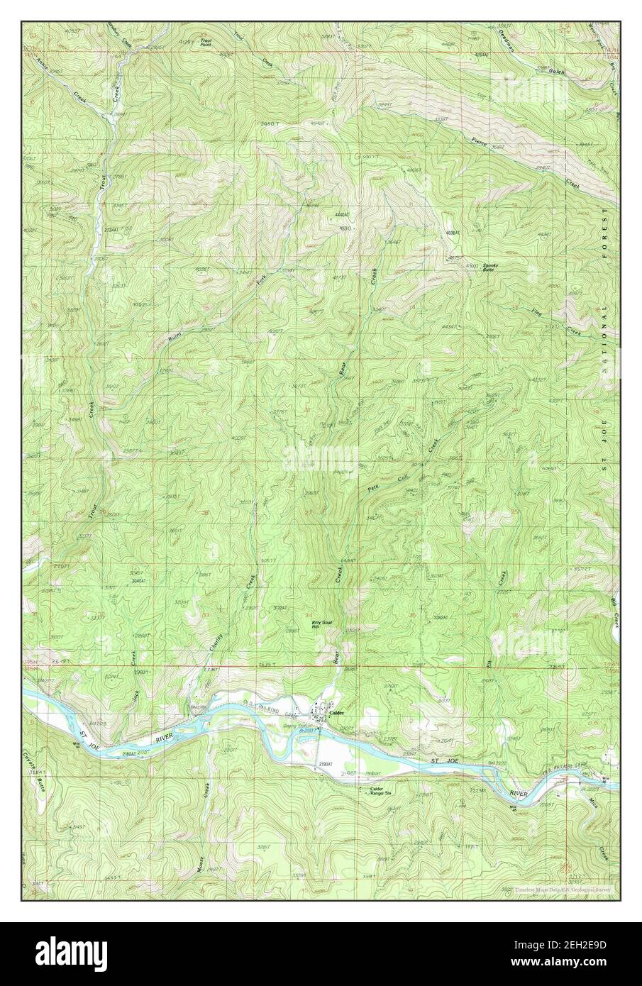 Calder, Idaho, map 1988, 1:24000, United States of America by Timeless ...