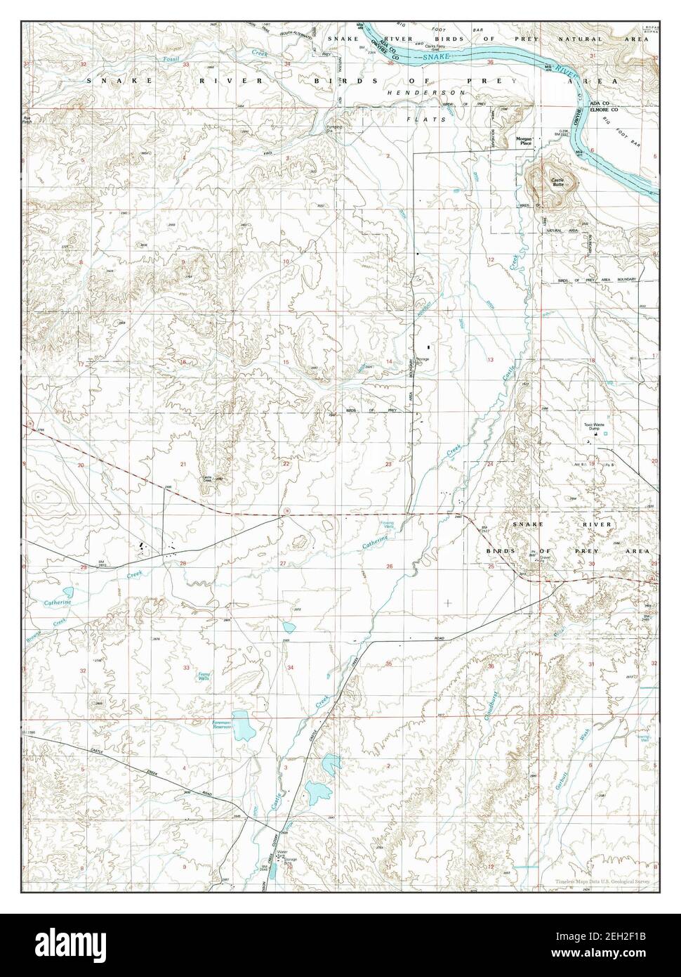 Castle Butte, Idaho, map 1992, 1:24000, United States of America by ...