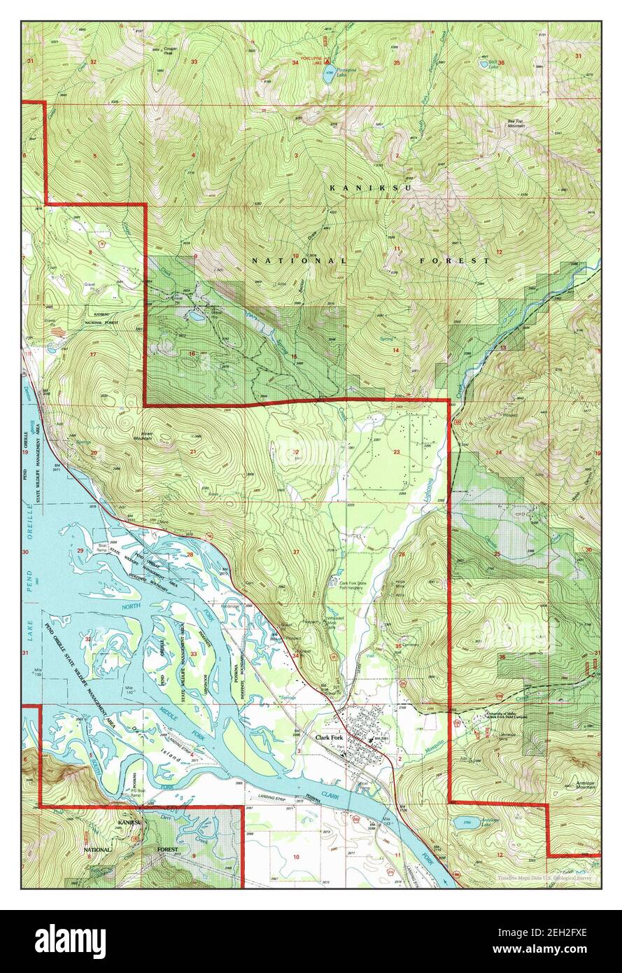 Clark Fork, Idaho, map 1996, 1:24000, United States of America by ...